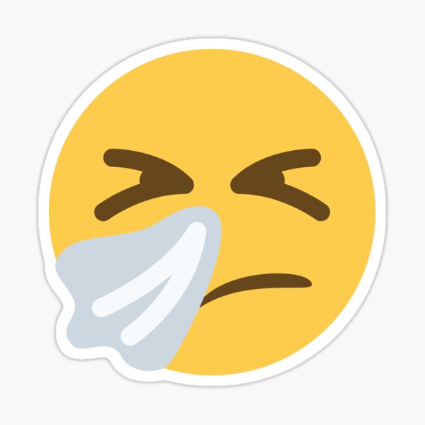 "Sneezing Face" Sticker for Sale by Stitchmoji | Redbubble