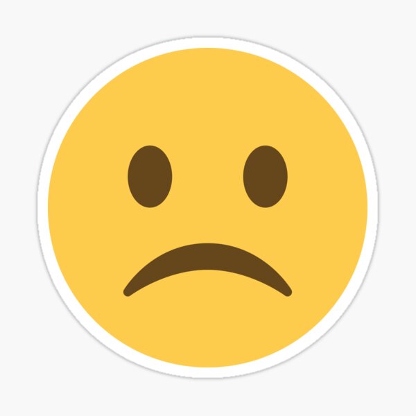"Frowning Face" Sticker by Stitchmoji | Redbubble