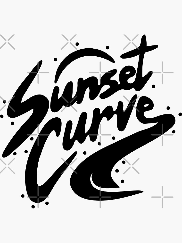 "Sunset Curve Logo Design amazing cool" Sticker by 2fikamh | Redbubble