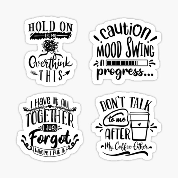 "Humorous Funny Sticker Pack " Sticker by PaperDreamPod | Redbubble