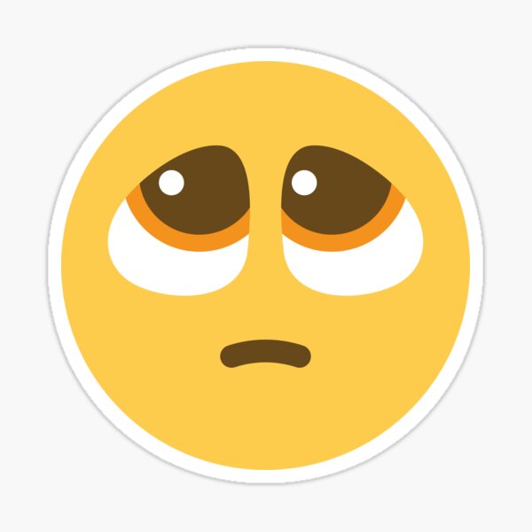 "Pleading Face" Sticker for Sale by Stitchmoji | Redbubble