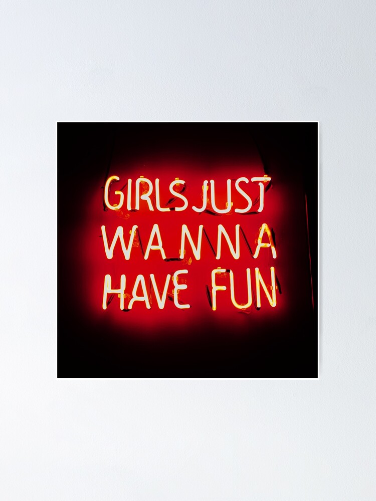 "Neon Lights, Girls Have Fun" Poster by Agsoven | Redbubble