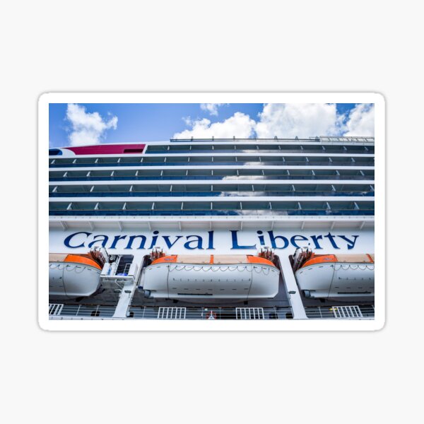 "Carnival Liberty Cruise Ship sign" Sticker for Sale by debbieannpowell ...