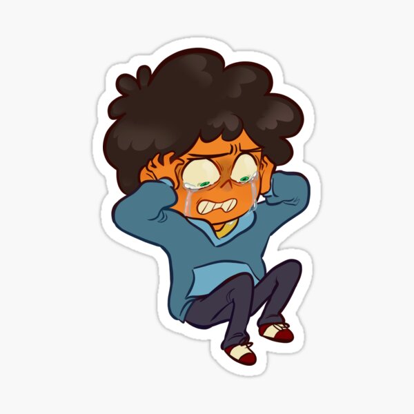 "Camp Camp- Crying Max 2" Sticker for Sale by Paryficama | Redbubble