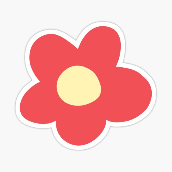 "Kidcore Flower Red" Sticker for Sale by SaltaCreates | Redbubble
