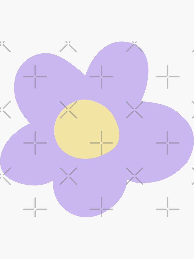 "Kidcore Flower Purple" Sticker by SaltaCreates | Redbubble