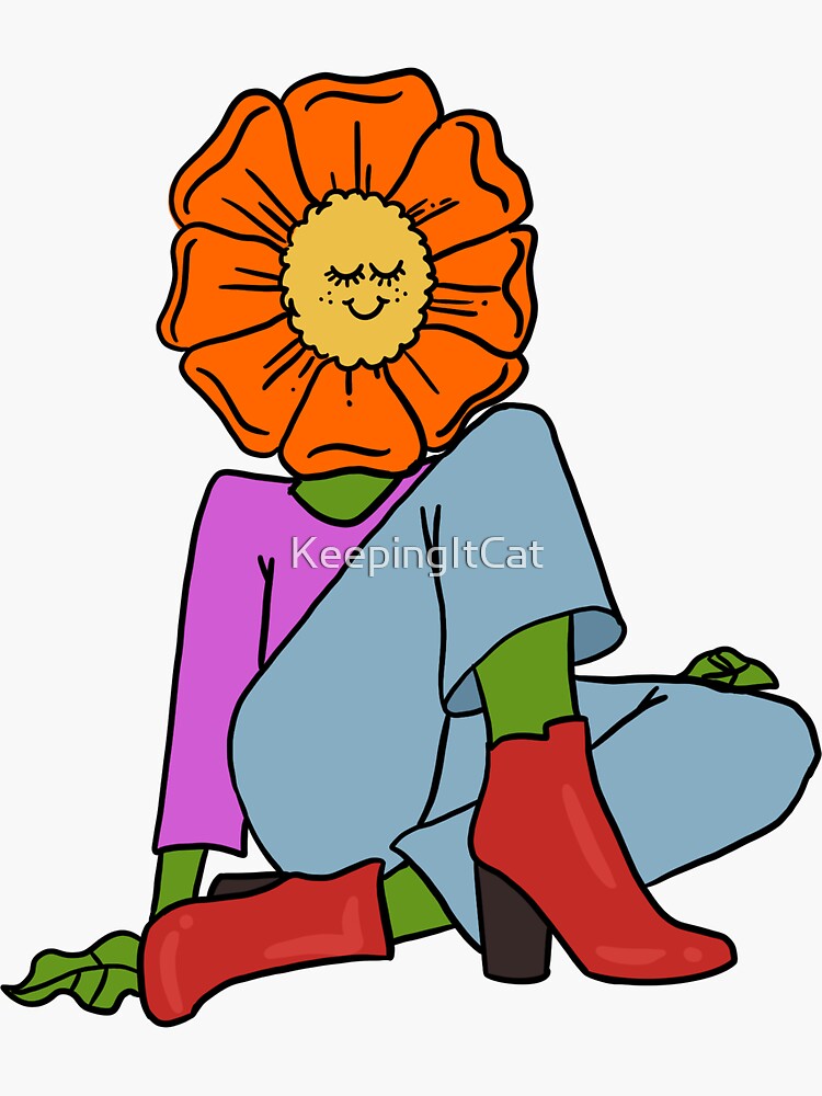 "Daisy brain" Sticker for Sale by KeepingItCat | Redbubble