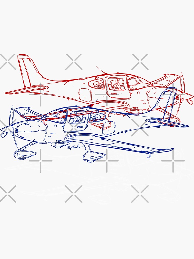 "SR-22 Cirrus " Sticker for Sale by Statepallets | Redbubble