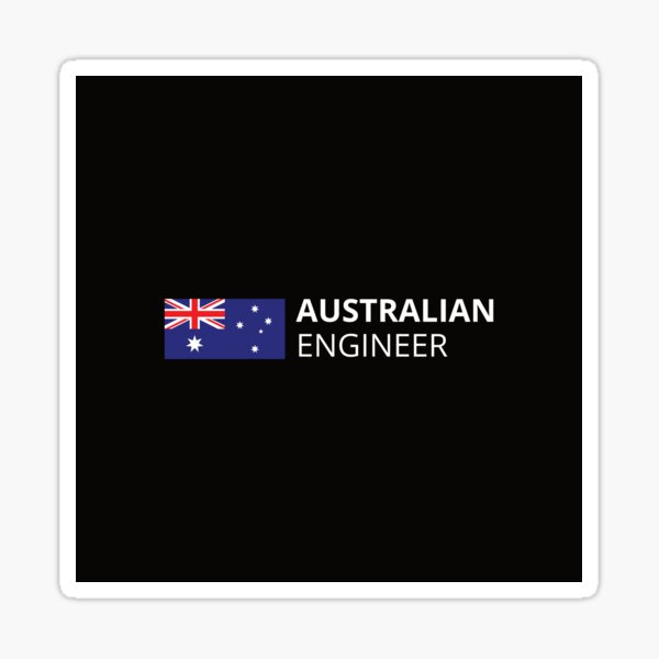 "Australian Engineer" Sticker for Sale by codewearIO | Redbubble