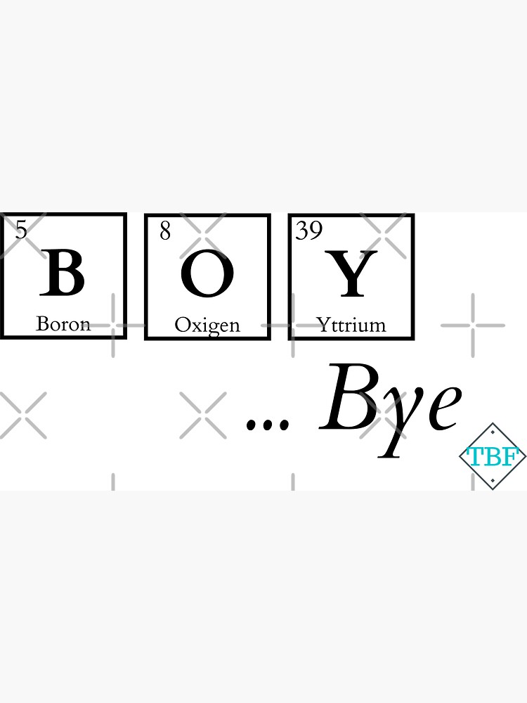 Imán «Elementos de los símbolos de la tabla periódica de Boy Bye ...