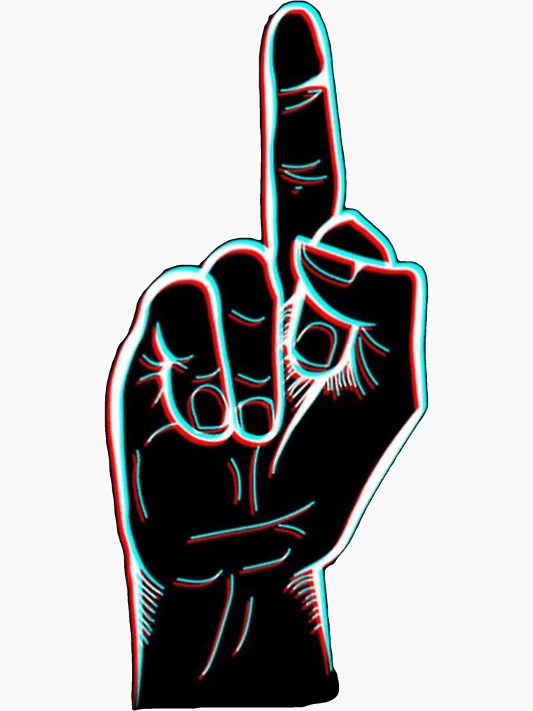 "Middle finger " Sticker for Sale by Nikefc | Redbubble