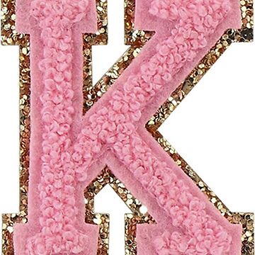 "Preppy Pink Varsity Letter K" Sticker for Sale by ktp100 | Redbubble