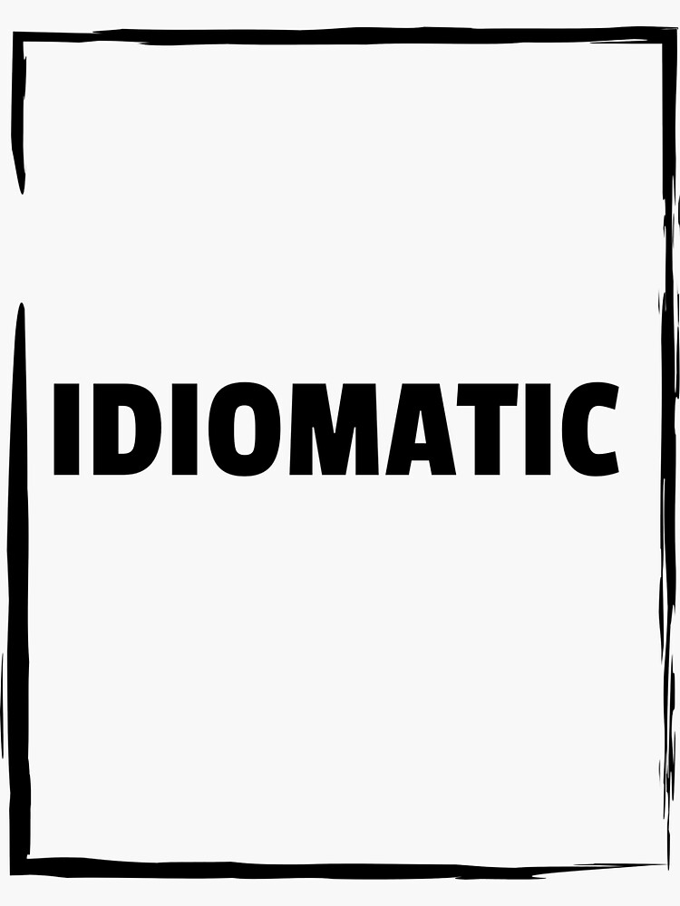 "Idiomatic - Store Logo" Sticker for Sale by Idiomatics | Redbubble