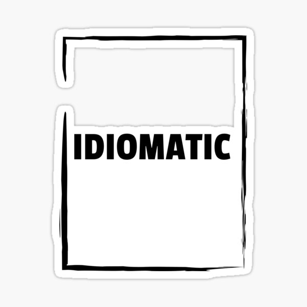 "Idiomatic - Store Logo" Sticker for Sale by Idiomatics | Redbubble