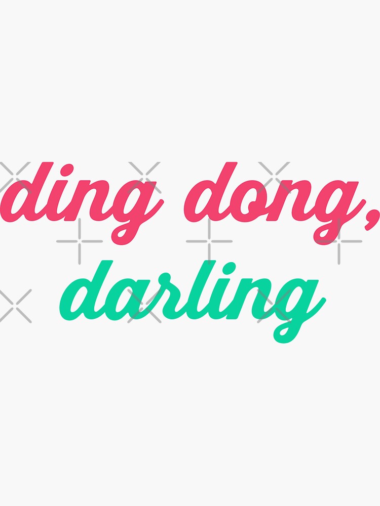 "Ding Dong Darling Val Garland Makeup Star Retro Colors Cursive Text ...
