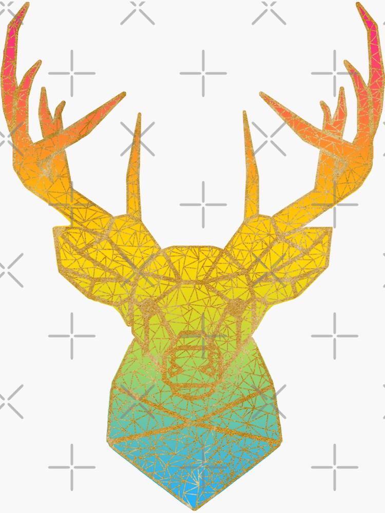 "Subtle Pan Flag Gold Reindeer // Queer Deer" Sticker for Sale by ...