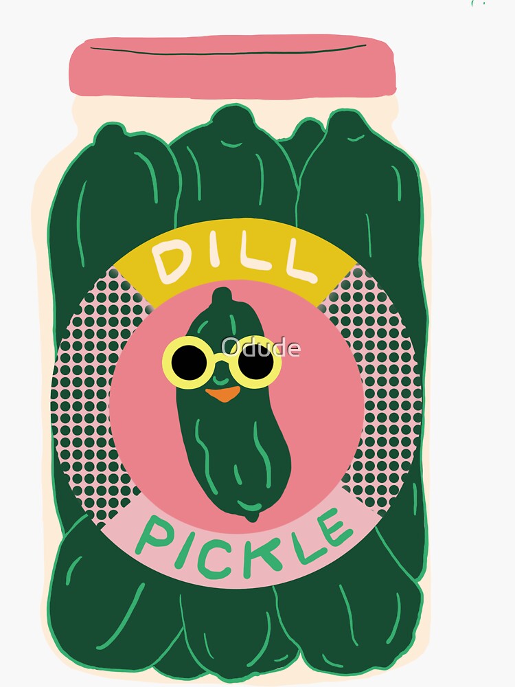 "Dill pickles nerd" Sticker for Sale by Odude | Redbubble