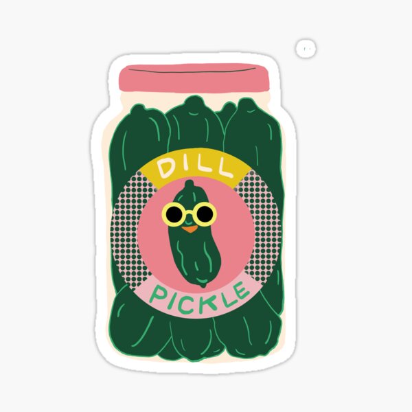 "Dill pickles nerd" Sticker for Sale by Odude | Redbubble
