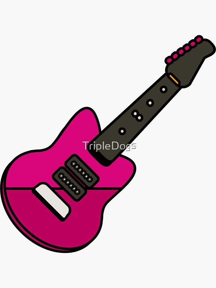 "Life without happiness if like a guitar without strings" Sticker by TripleDogs | Redbubble