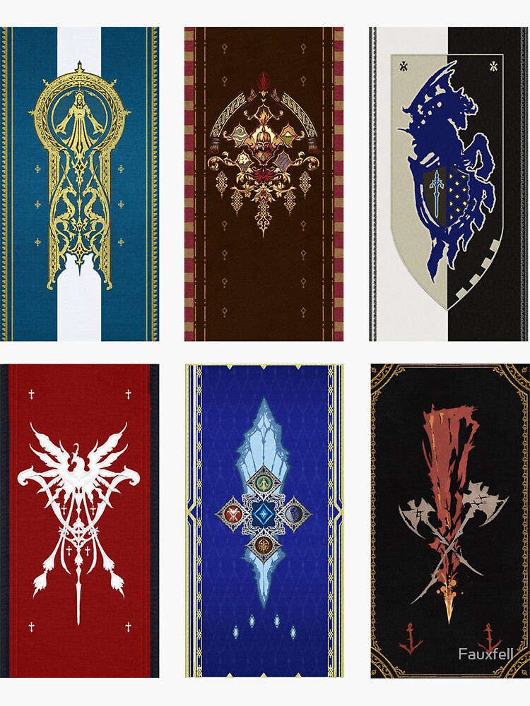 "FFXVI Final Fantasy 16 Flags" Sticker for Sale by Fauxfell | Redbubble