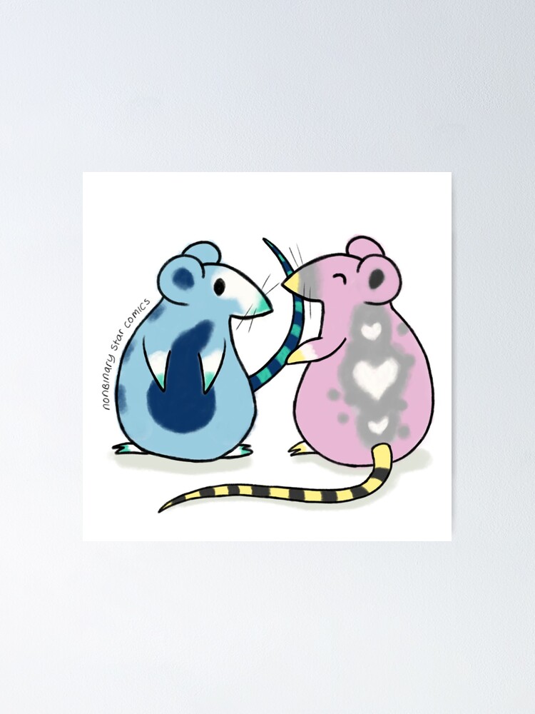 "Oriented Aroace & Queerplatonic Cute Rats" Poster for Sale by Non-BS ...