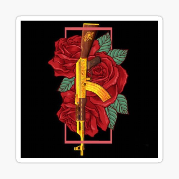 "AK47" Sticker for Sale by Vekariyakajal | Redbubble
