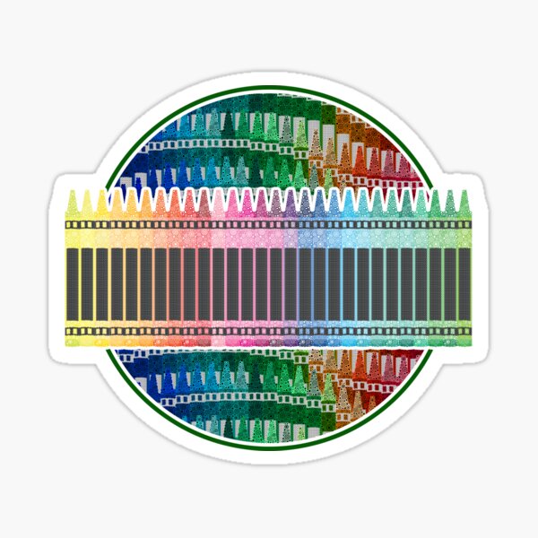 "The Multi Color Crayons Circle Design" Sticker for Sale by pbdotman ...