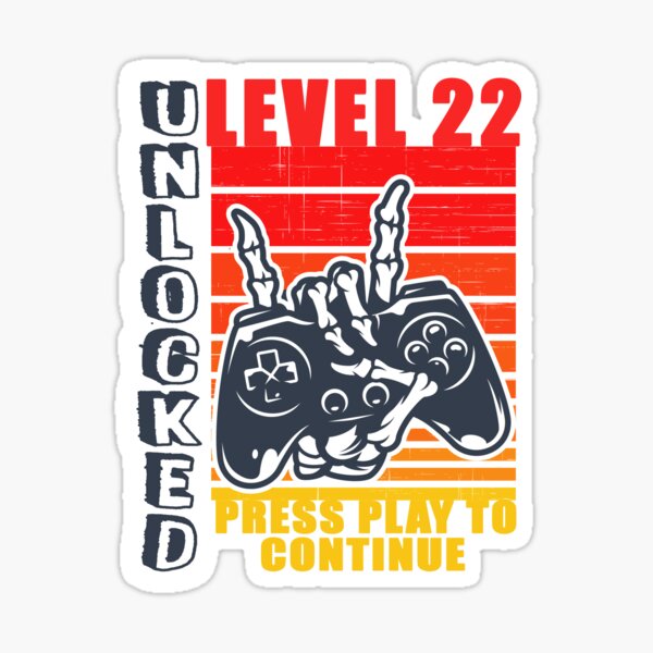 "level 22 unlocked 22nd birthday gamer gift happy 22nd birthday ...