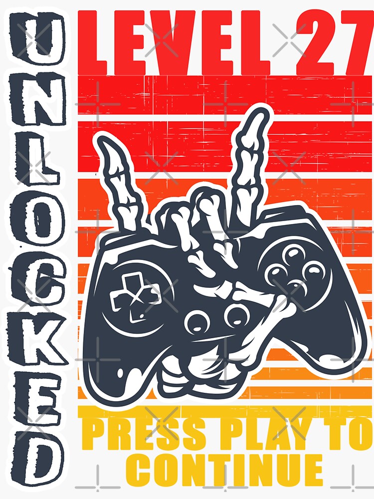 "level 27 unlocked 27th birthday gamer gift happy 27th birthday ...