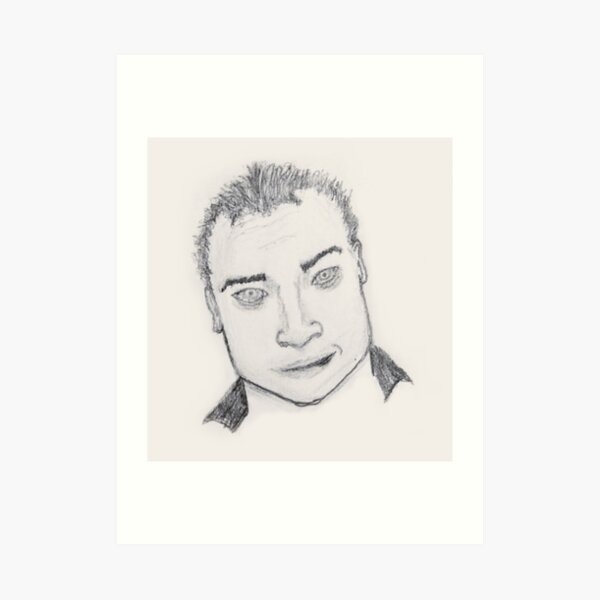 "Brendan Fraser Sad Face Crying Drawing" Art Print by DatSasquatch ...