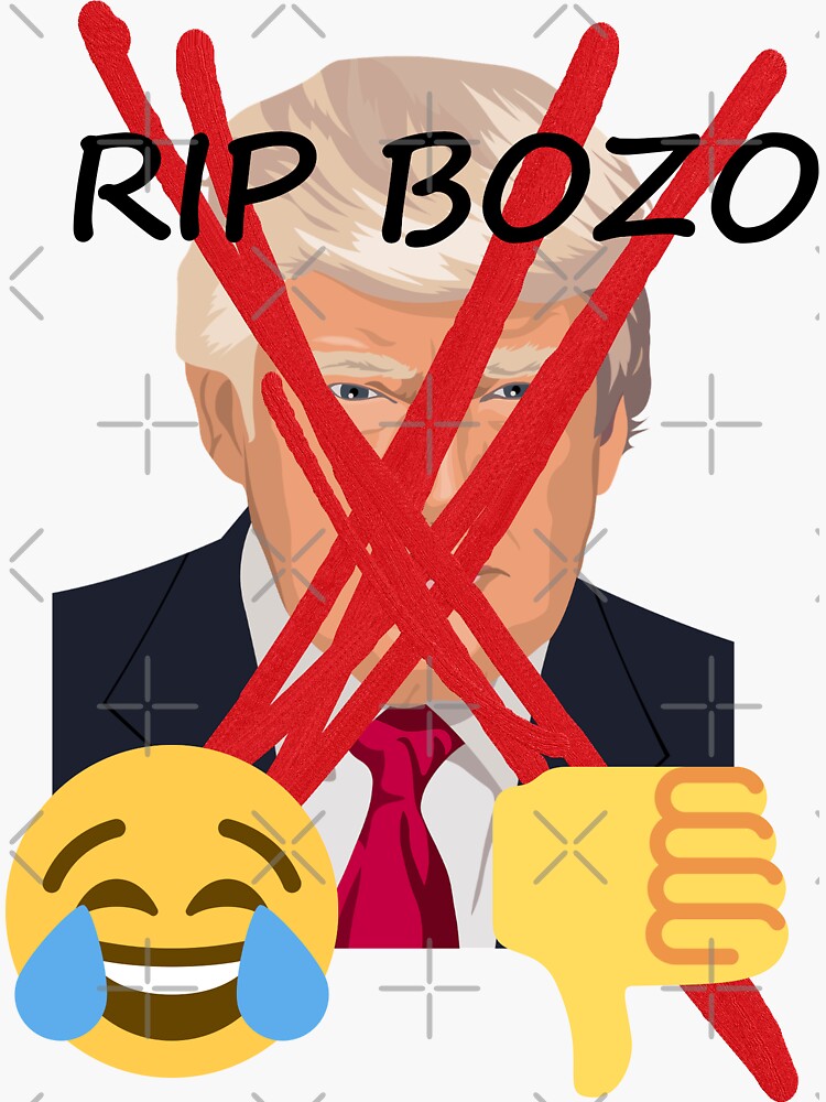 "RIP BOZO" Sticker by ProvocativeP | Redbubble