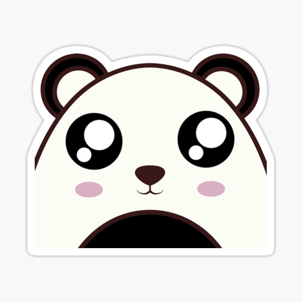 "Cute Panda Face" Sticker for Sale by Gemmazzurra | Redbubble