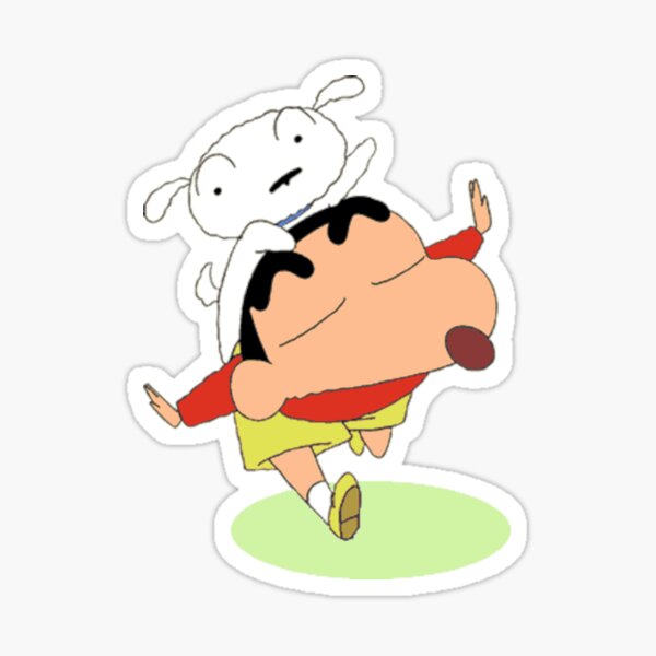 "Shin chan with shiro" Sticker by Sellystickers | Redbubble
