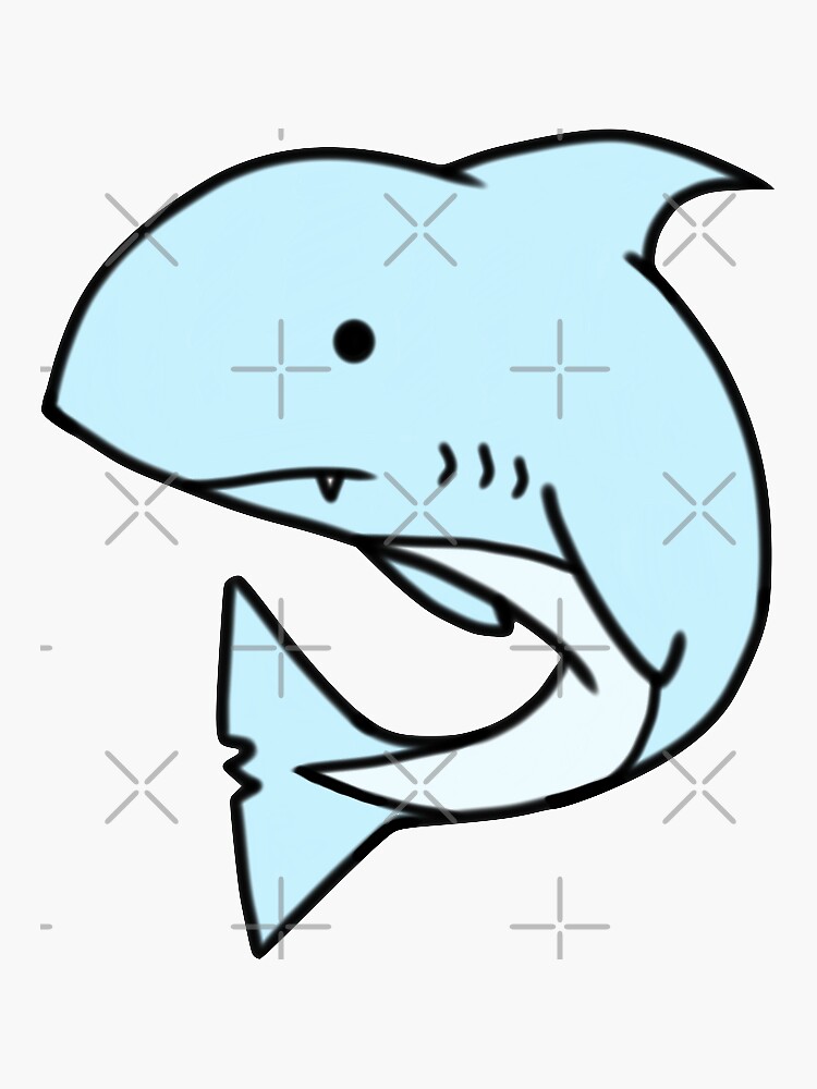 "Blue Shark" Sticker for Sale by sashasam98 | Redbubble