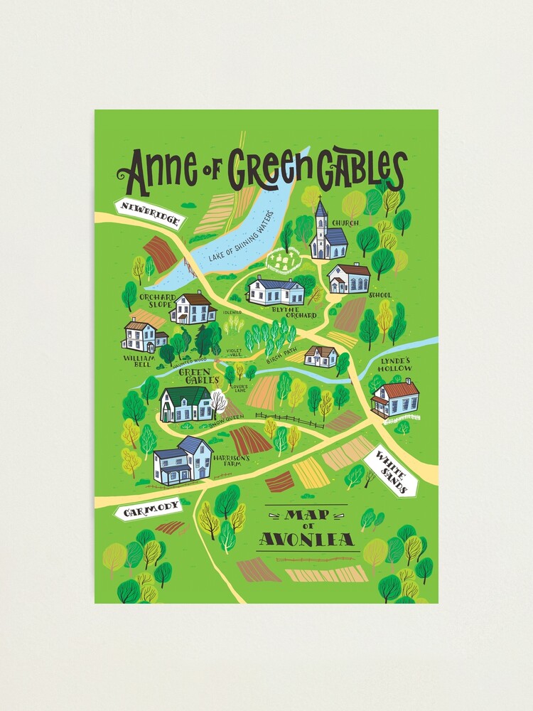 Lámina fotográfica «Mapa de Avonlea de Anne of Green Gables» de ...