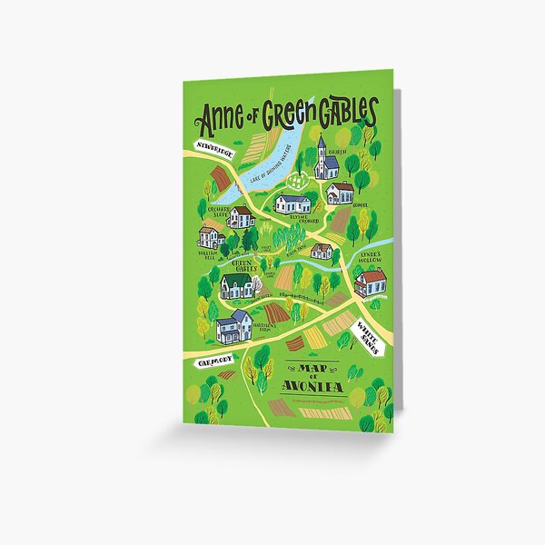 "Map of Avonlea from Anne of Green Gables " Greeting Card for Sale by ...