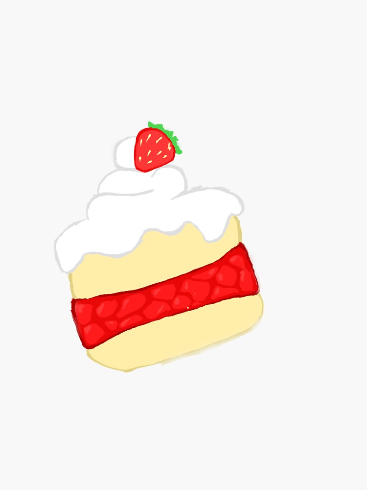 "Strawberry Cake" Sticker for Sale by loveluigi5 | Redbubble