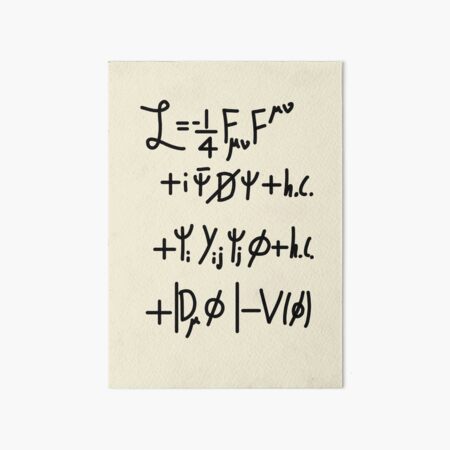 "The Standard Model Lagrangian equation" Art Board Print by pabalres ...