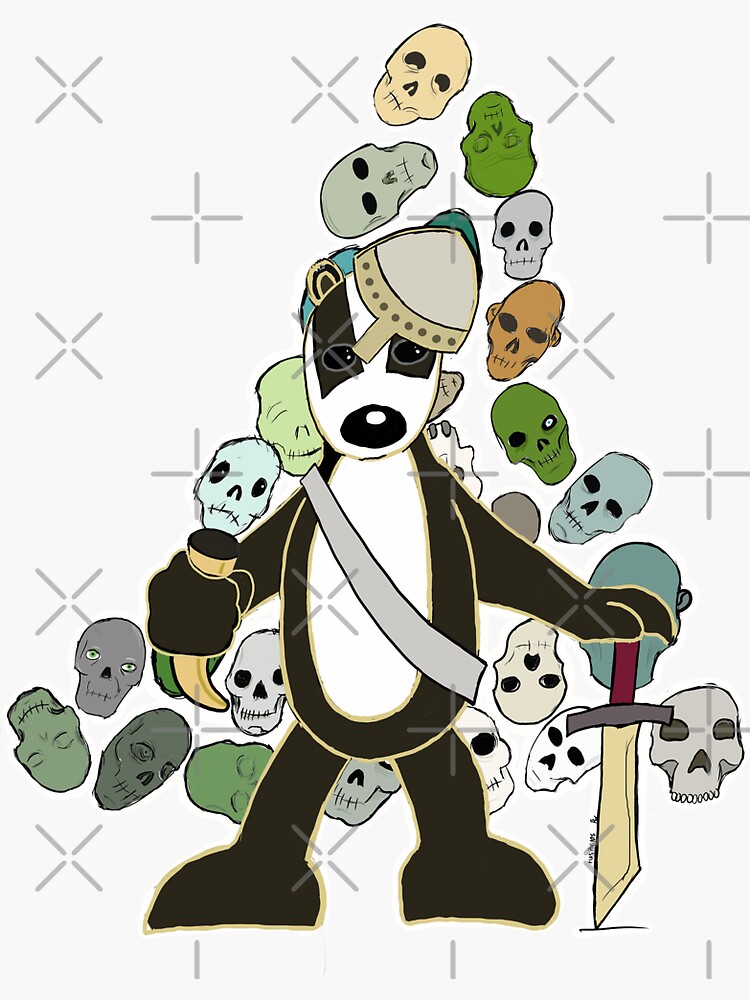 "Viking Badger" Sticker for Sale by MasPalitos | Redbubble