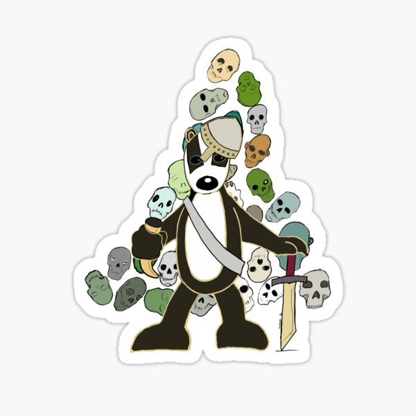 "Viking Badger" Sticker for Sale by MasPalitos | Redbubble