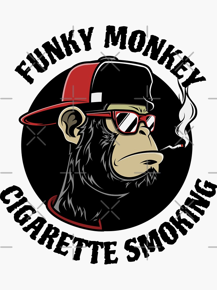 "Smoking Monkey" Sticker for Sale by athok | Redbubble