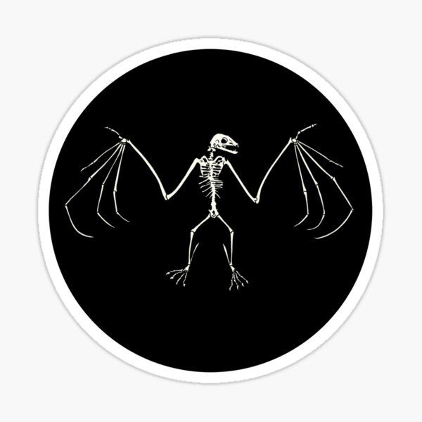 "Bat Skelleton" Sticker for Sale by linaluna | Redbubble