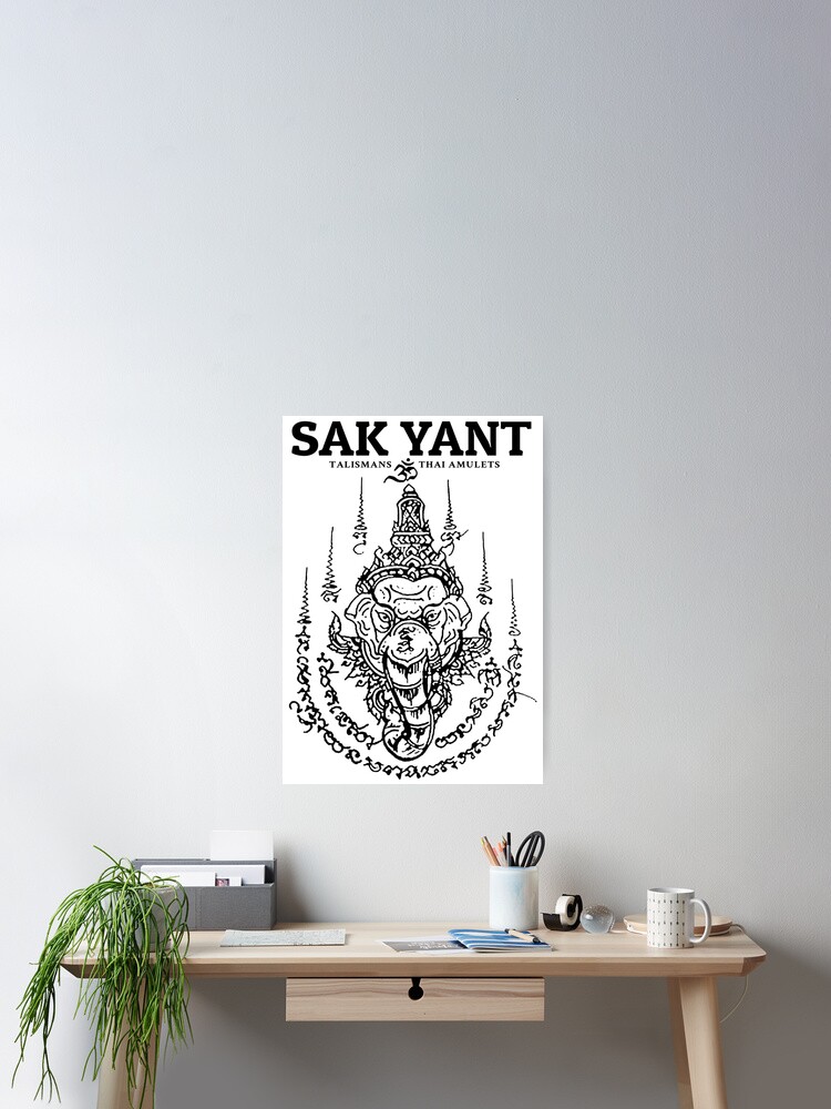 "Muay Thai Sak Yant Elephant" Poster for Sale by KewaleeTee | Redbubble