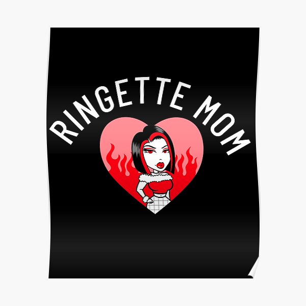 "Ringette Mom Badass Heart" Poster by jacks-tees | Redbubble