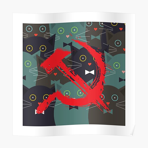 Poster: Communist Cat | Redbubble