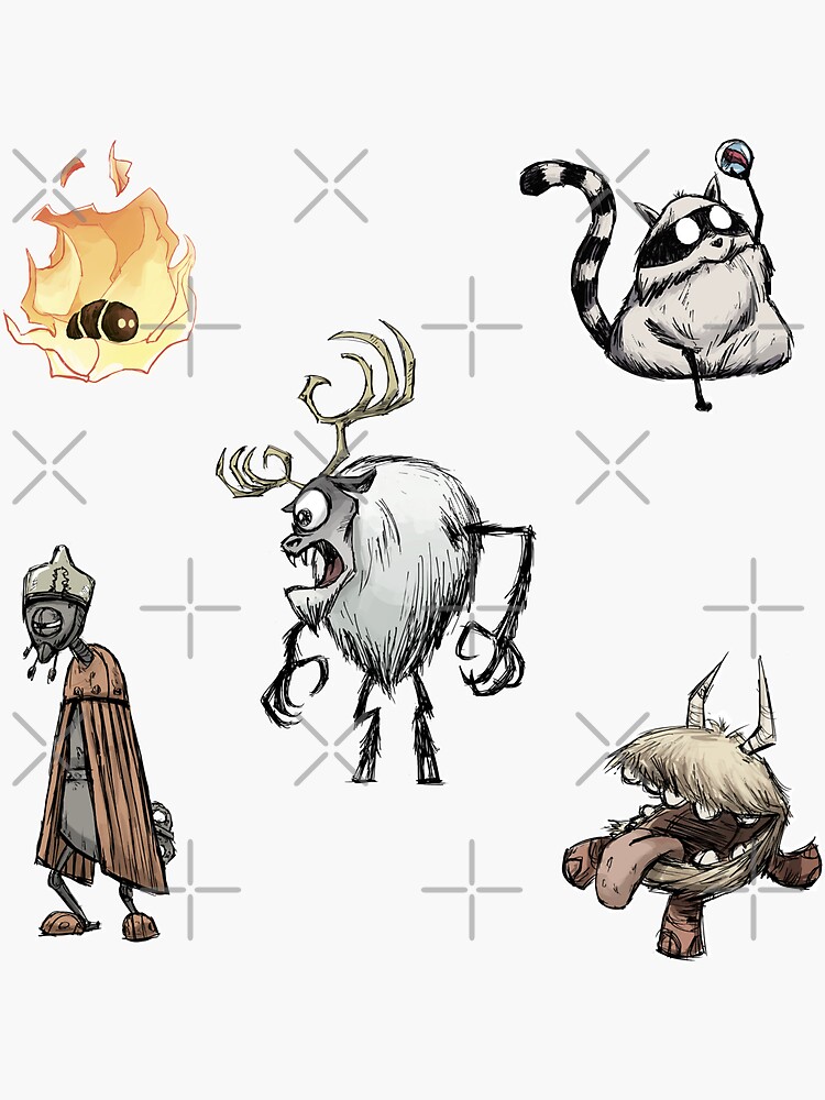"Don't starve fan art creatures five in one 2" Sticker for Sale by ...