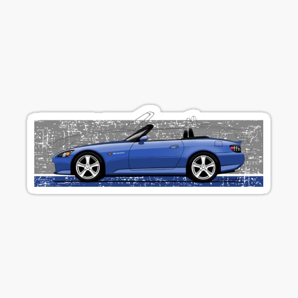 "My freehand drawing of the blue S2000" Sticker by goseatonio | Redbubble