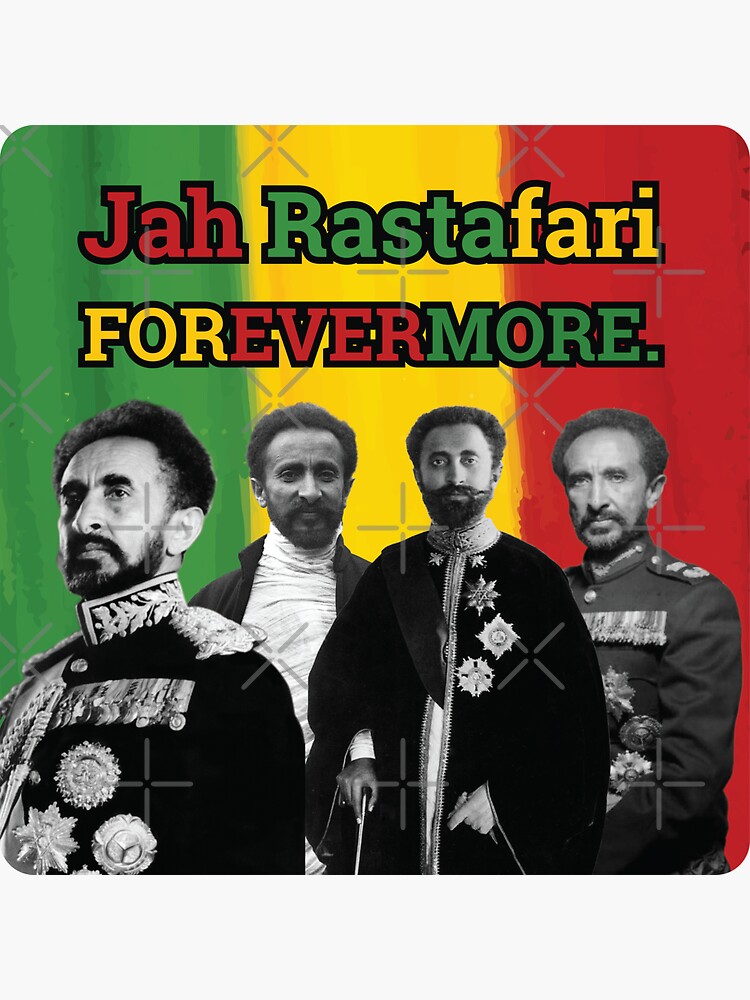 "Portrait Jah Rastafari Forevermore " Sticker for Sale by RastaMerch ...
