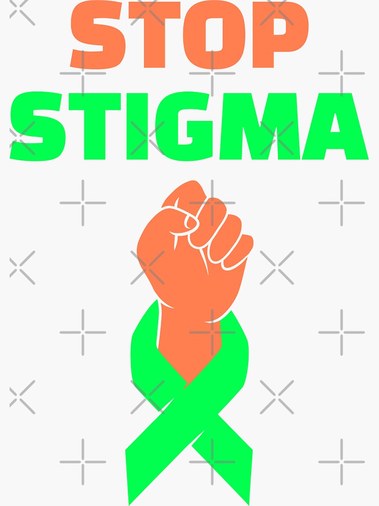 "Stop Stigma" Sticker by Bentouyer | Redbubble