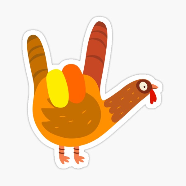 "I love You Thanksgiving American Sign Turkey Day ASL Love Hand Symbol ...